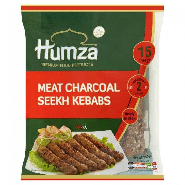 Humza Meat Charcoal Seekh Kebabs 750G (15 pieces) - Eurocross