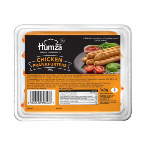 Humza Chicken Frankfurters 340g - Eurocross