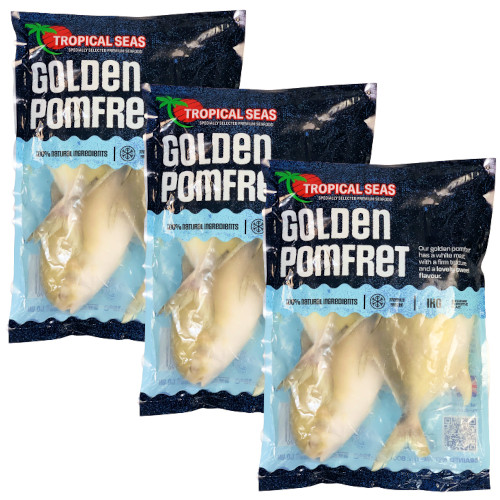 3 X Golden Pomfret 300-400g 1kg - Eurocross